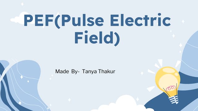 Pulsed Electric Field | PPT