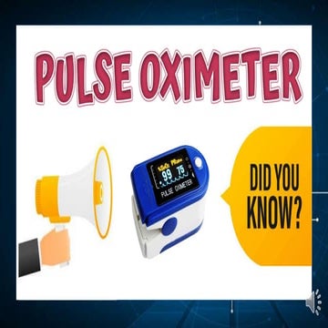 Pulse oximeter | PPTX