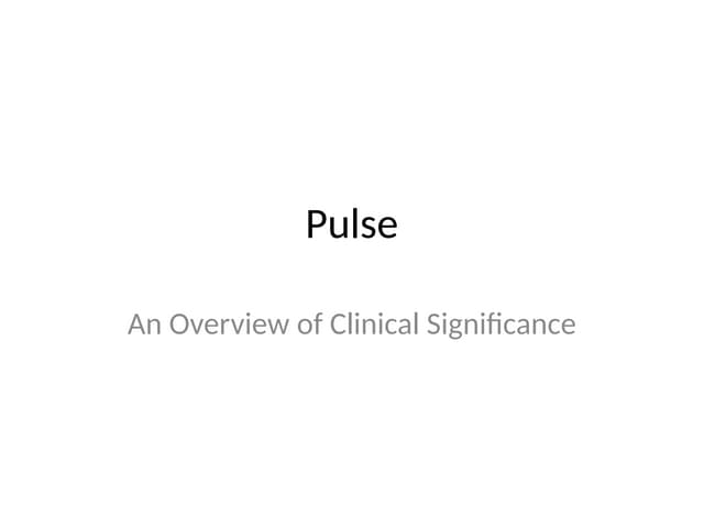 DIFFERENT PULSE SITES (pulse -introduction & images) | PPTX