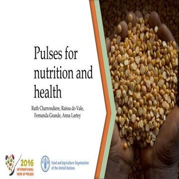 Pulses for nutrition and health | PDF