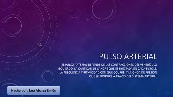 Pulsos arteriales | PPT