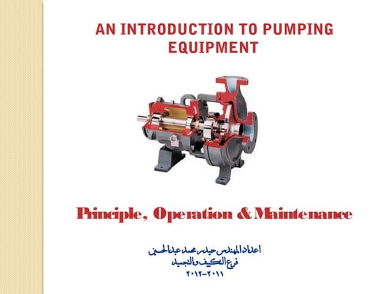 Pump, its types and applications presentation | PPTX
