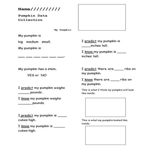 Pumpkin data collection | DOCX