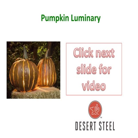 Pumpkin luminary | PPTX