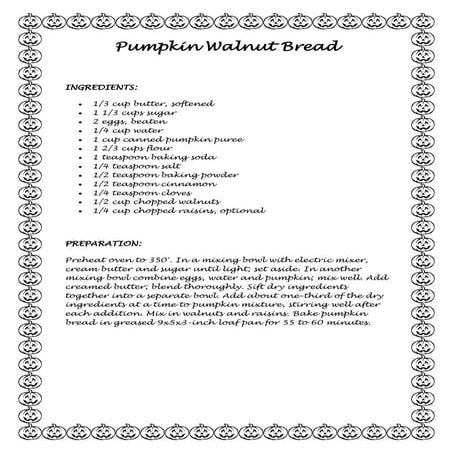 Pumpkin's bread recipe | PDF
