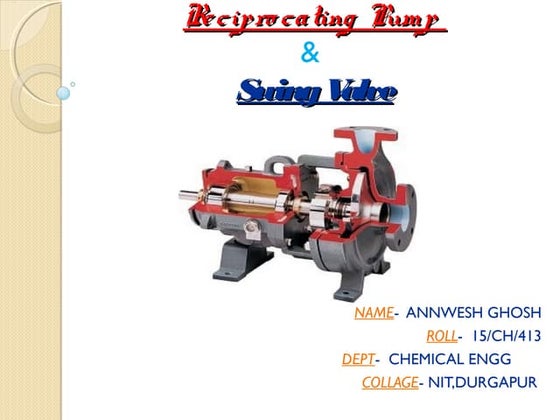 Reciprocating Pumps | PPTX | Physics | Science