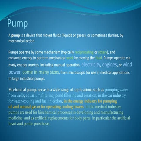 Pumps | PPTX