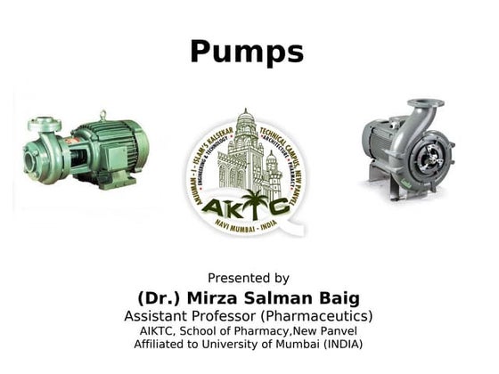 Pump and Types Of Pumps | PPTX | Physics | Science