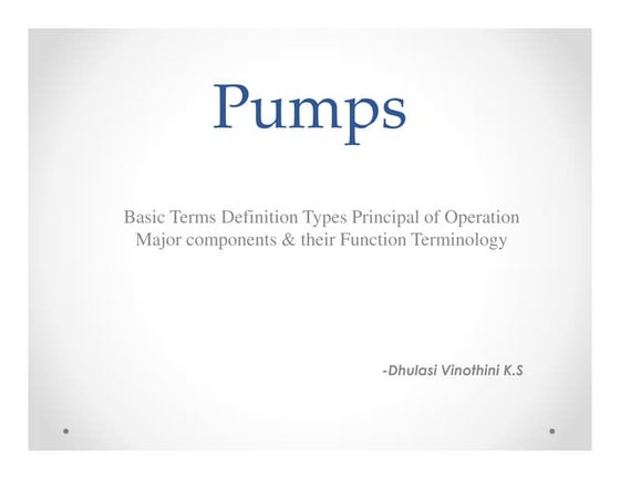 PUMPS | PPTX | Technology & Computing