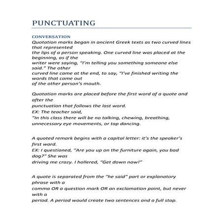 Punctuating | DOCX