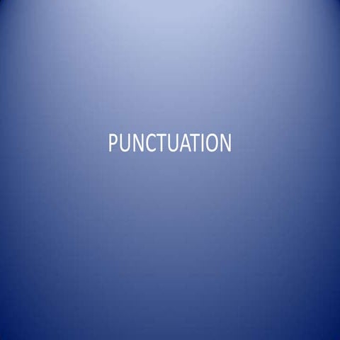 Punctuations | PPT