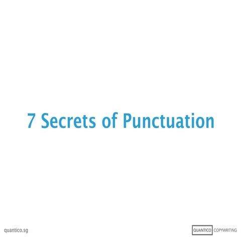 Punctuation | PPT