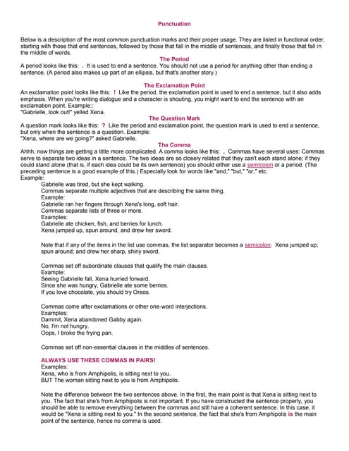 Understanding punctuations | PPTX