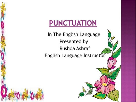 Punctuations and their use | PPTX