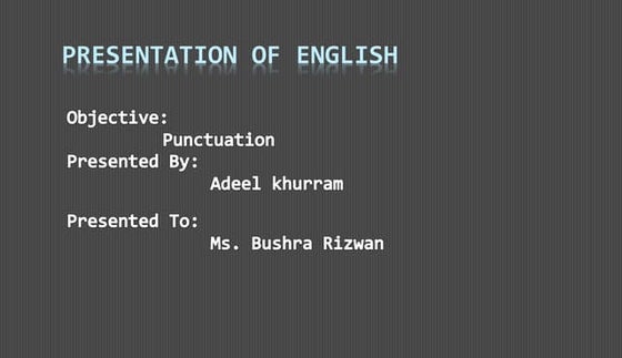 Capitalization and punctuation | PPTX