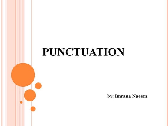 Punctuation Powerpoint | PPTX