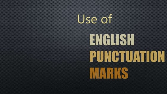 Punctuation | PPT