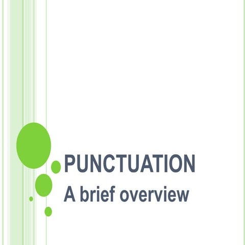 Punctuations and their use | PPTX