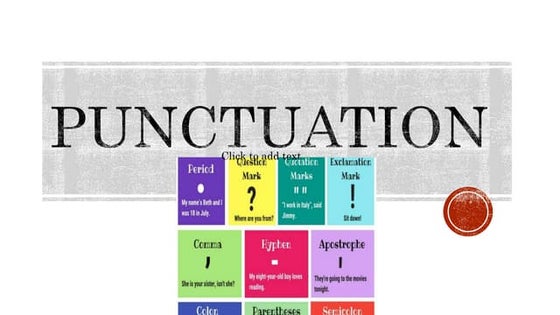 Punctuations and their use | PPT