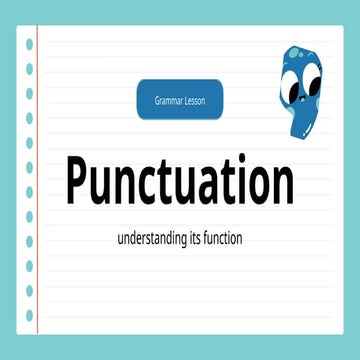English Lesson Presentation - Title : Punctuation | PPT | Free Download