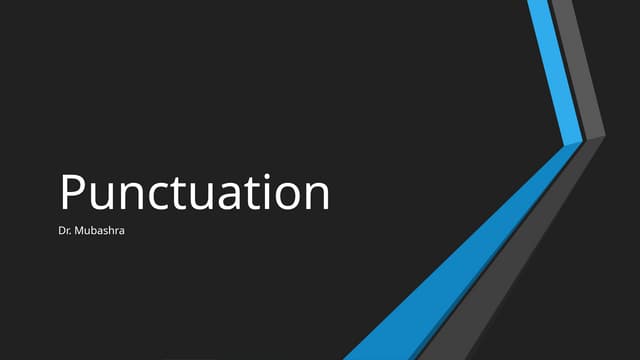 Punctuation Powerpoint | PPTX