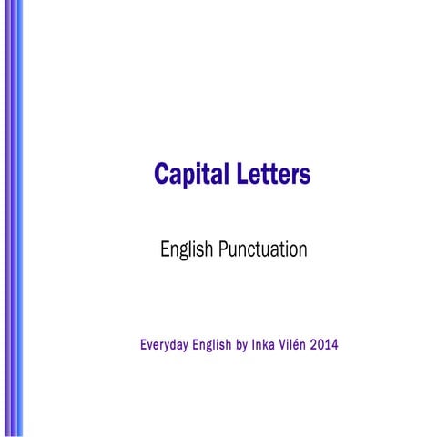Punctuation: capital letters | ODP