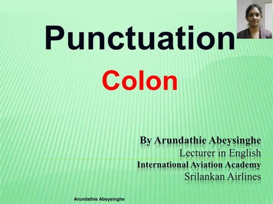 Colon VS Semicolon | PPT