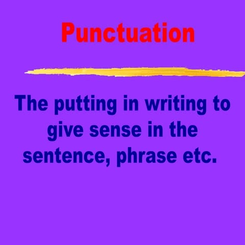 Punctuation | PPT