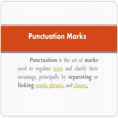Punctuation marks | PPT