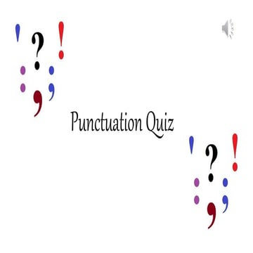Punctuation quiz-fun- post test | PPT