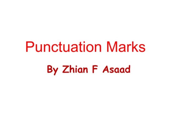 Ending punctuation presentation | PPT