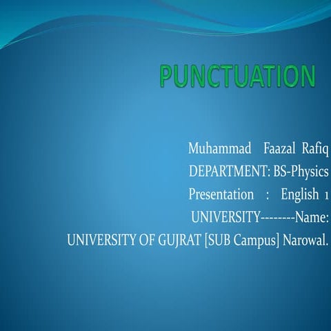 Punctuation Powerpoint | PPTX