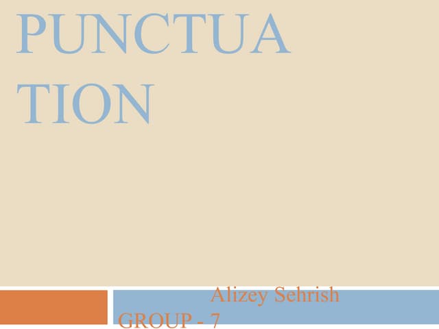 Punctuation Powerpoint | PPTX