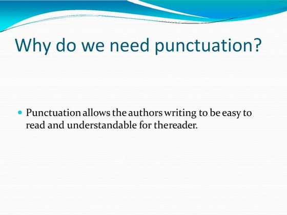 Punctuation Powerpoint | PPTX