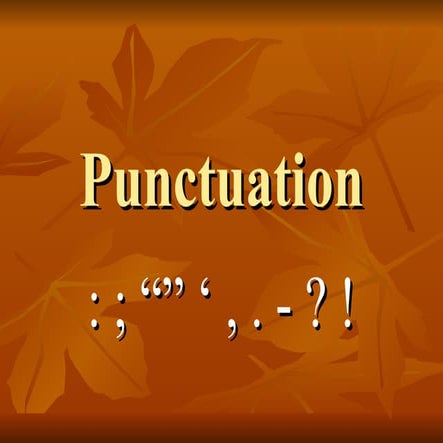 Punctuation Meaning Gerard Aflague Collection 14 Standard Punctuations