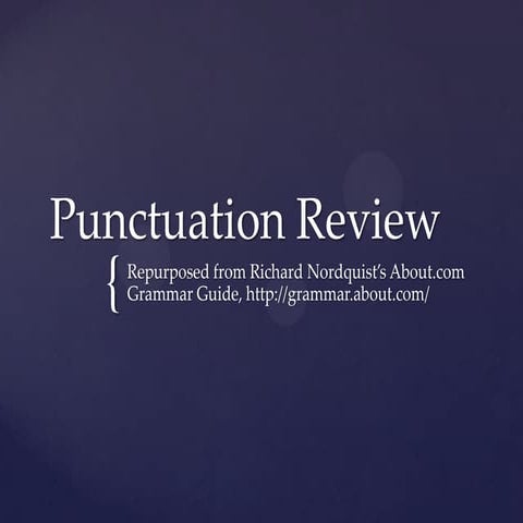 Punctuation ppt | PPTX