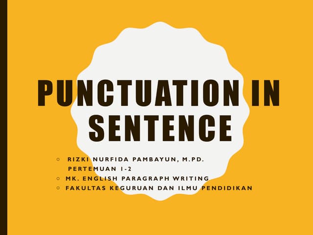 Punctuation Powerpoint | PPTX