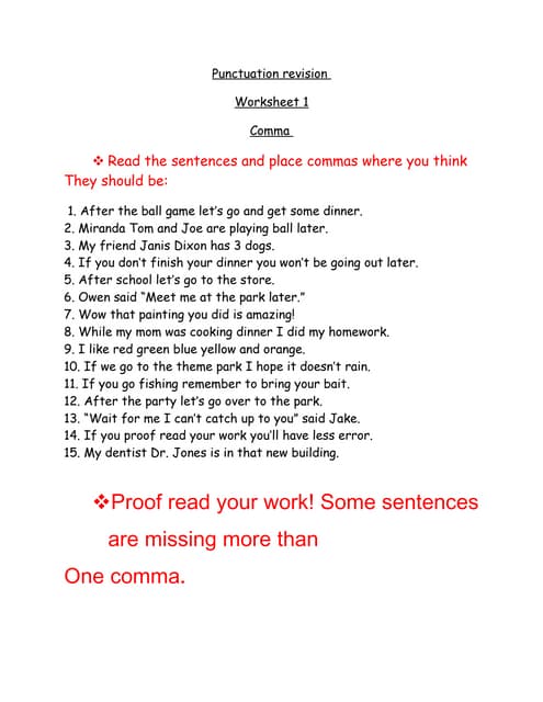 Punctuation Revision,Semicolon Worksheet2 | PDF