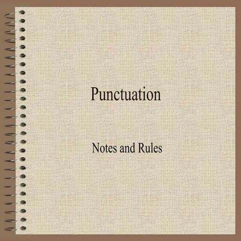 Punctuation Rules | PPT
