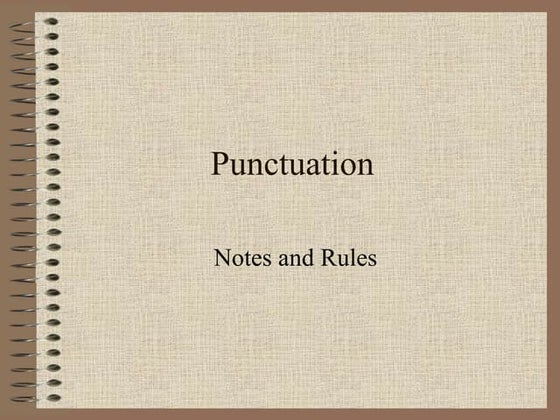 Capitalization and punctuation | PPT
