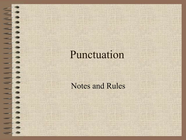 Capitalization and punctuation | PPTX