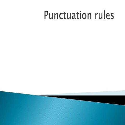Punctuation rules | PPT