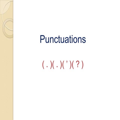 Punctuations Ppt | PPT