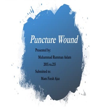 Punctured wounds | PPTX
