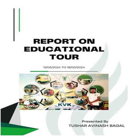 Pune Baramati Visit Education Tour Report | PDF