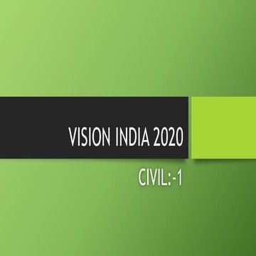 Development of India : Vision 2025 | PPTX