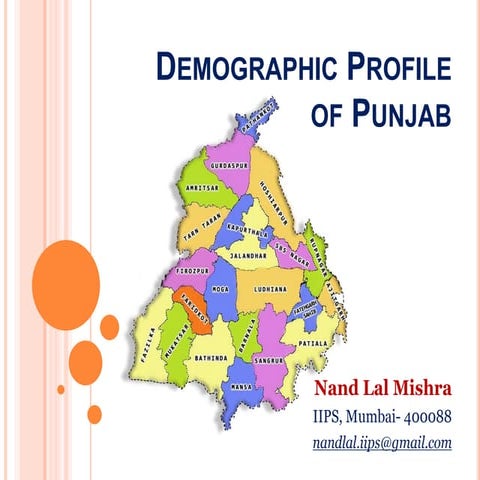 Demographic Profile of Punjab (India, 2011) | PPTX