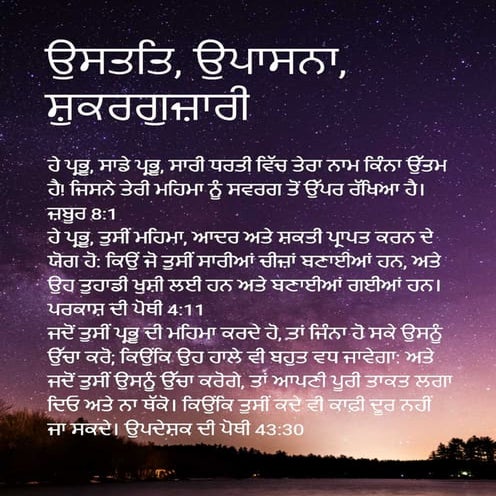 Punjabi Praise Worship Thanksgiving Tract | PDF