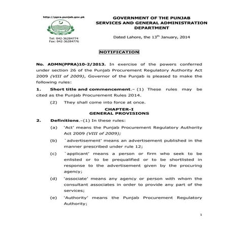 Ppra rules | PPTX