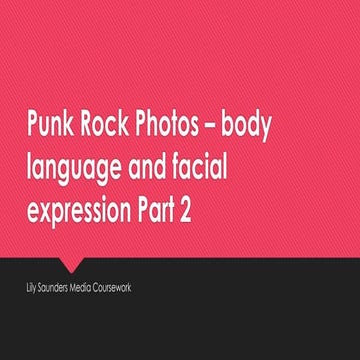 Punk rock photos – body language and facial expressions part 2 | PPTX